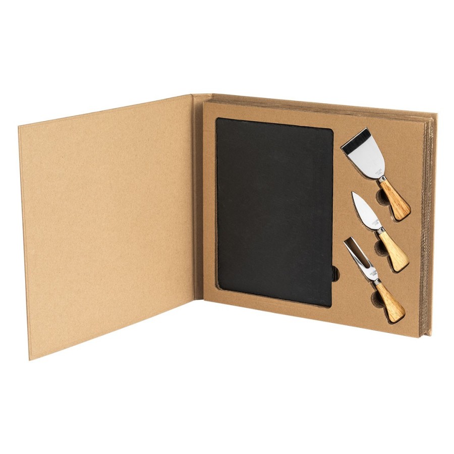 SLATE, serving board and cheese knives in a s... | EN-26020 | Scenso
